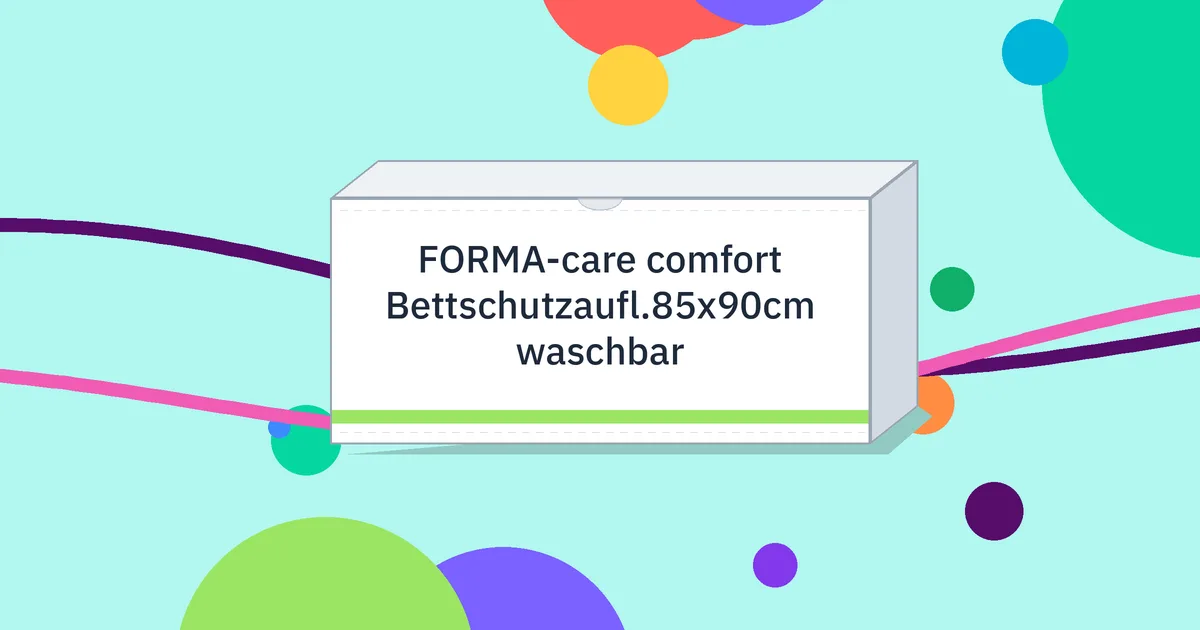 Symbolbild: Packung mit der Aufschrift FORMA-care comfort Bettschutzaufl.85x90cm waschbar (PZN 19771639) – Verfügbarkeit und Bezug in Apotheken in Frankfurt am Main