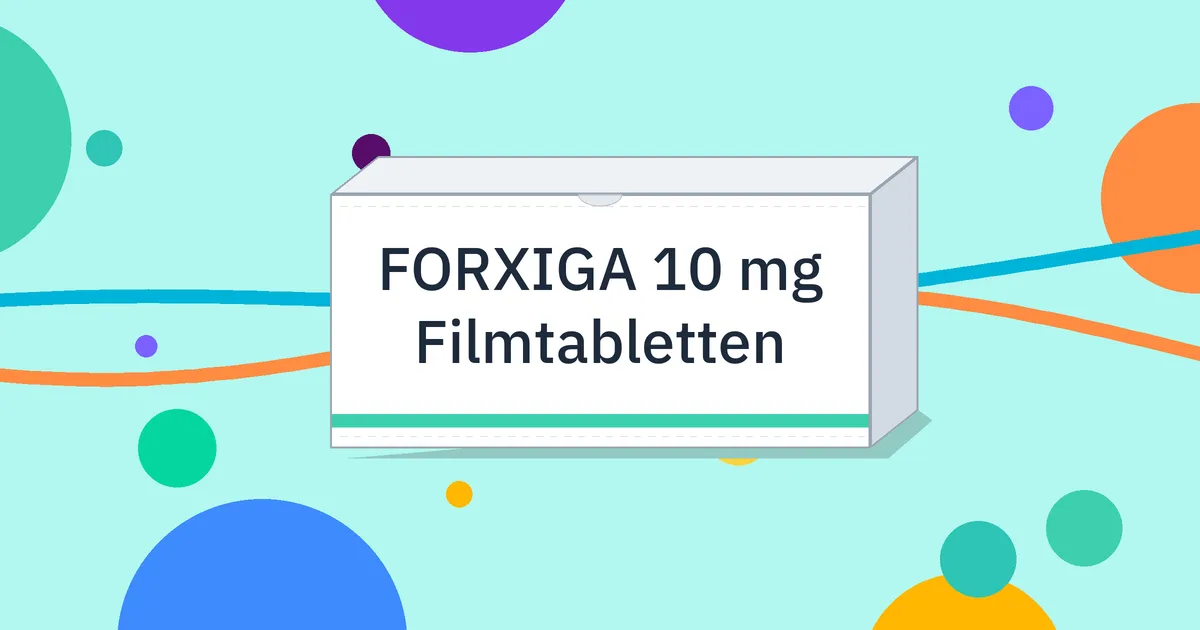Symbolbild: Packung mit der Aufschrift FORXIGA 10 mg Filmtabletten (PZN 16832665) – Verfügbarkeit und Bezug in Apotheken in Frankfurt am Main