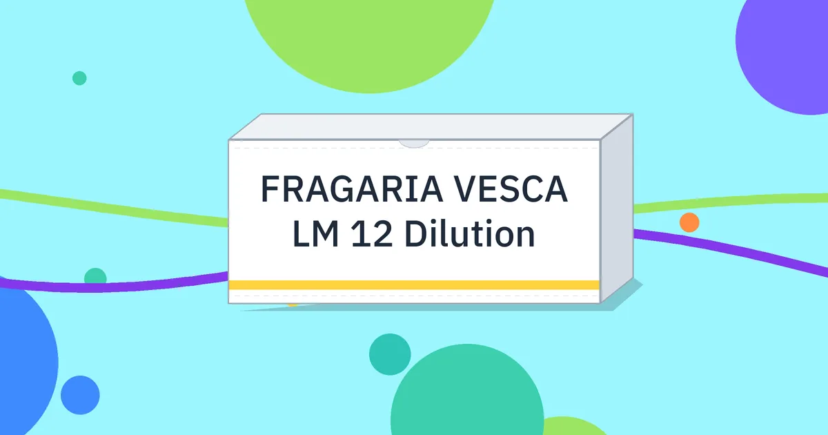 Symbolbild: Packung mit der Aufschrift FRAGARIA VESCA LM 12 Dilution (PZN 13490649) – Verfügbarkeit und Bezug in Apotheken in Frankfurt am Main