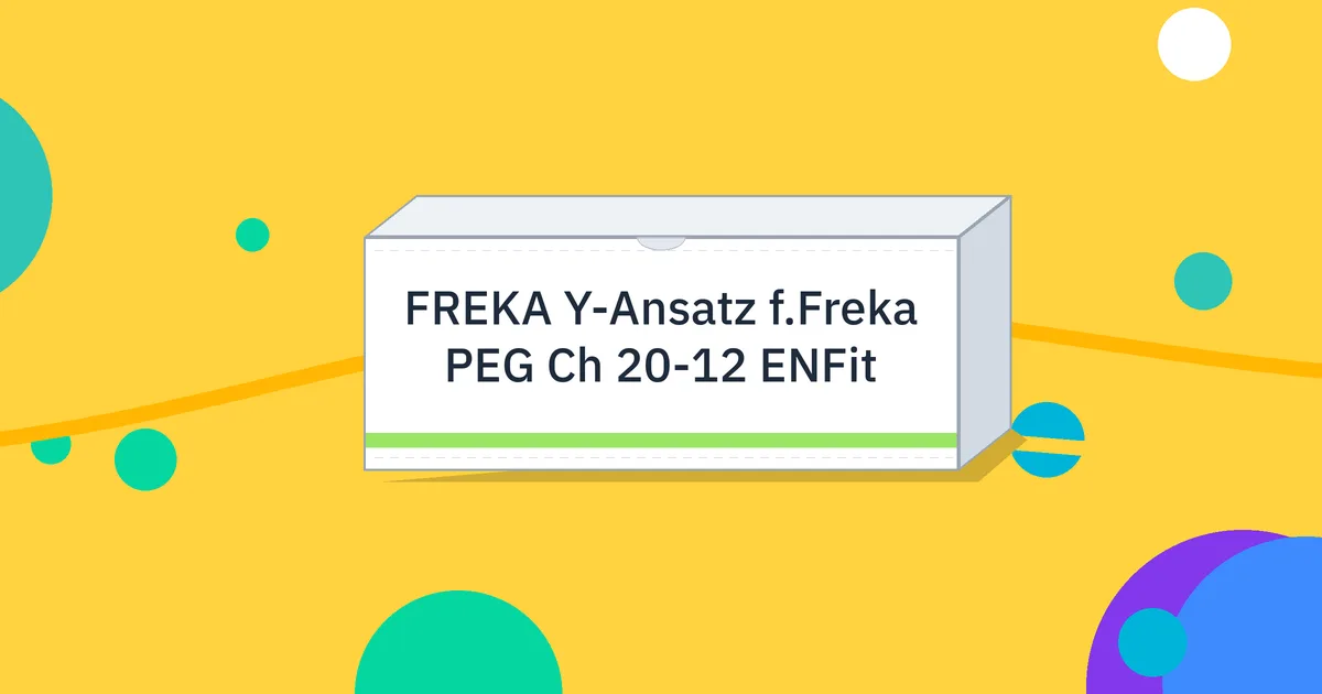 Symbolbild: Packung mit der Aufschrift FREKA Y-Ansatz f.Freka PEG Ch 20-12 ENFit (PZN 18166391) – Verfügbarkeit und Bezug in Apotheken in Frankfurt am Main