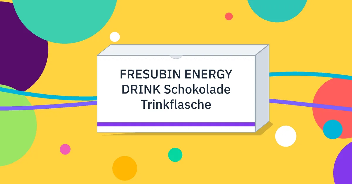 Symbolbild: Packung mit der Aufschrift FRESUBIN ENERGY DRINK Schokolade Trinkflasche (PZN 10134196) – Verfügbarkeit und Bezug in Apotheken in Frankfurt am Main