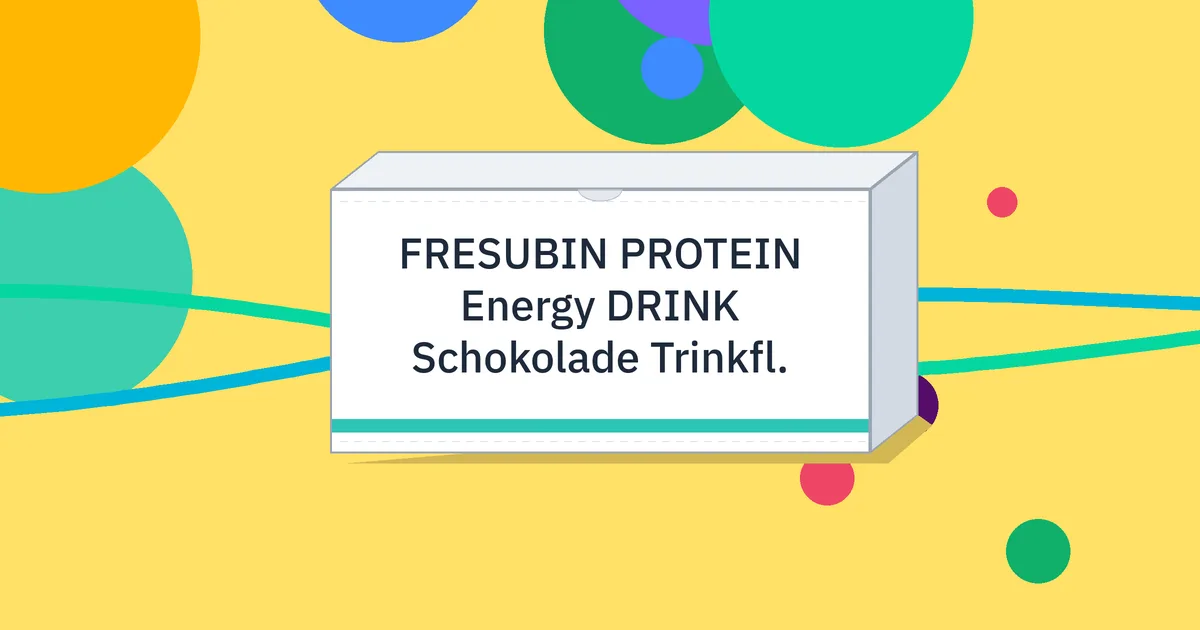 Symbolbild: Packung mit der Aufschrift FRESUBIN PROTEIN Energy DRINK Schokolade Trinkfl. (PZN 20207476) – Verfügbarkeit und Bezug in Apotheken in Frankfurt am Main