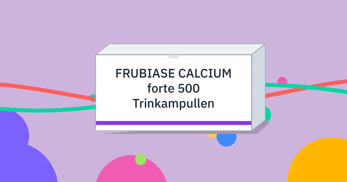 Symbolbild: Packung mit der Aufschrift FRUBIASE CALCIUM forte 500 Trinkampullen (PZN 03484263) – Verfügbarkeit und Bezug in Apotheken in Frankfurt am Main