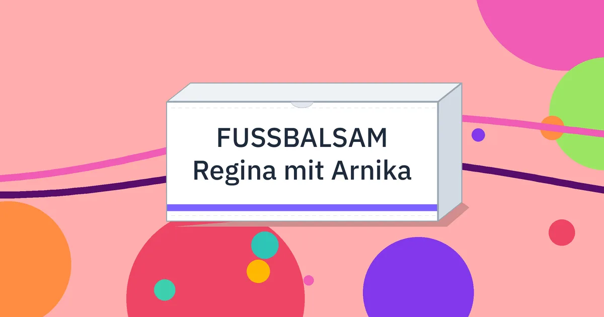 Symbolbild: Packung mit der Aufschrift FUSSBALSAM Regina mit Arnika (PZN 15422333) – Verfügbarkeit und Bezug in Apotheken in Frankfurt am Main