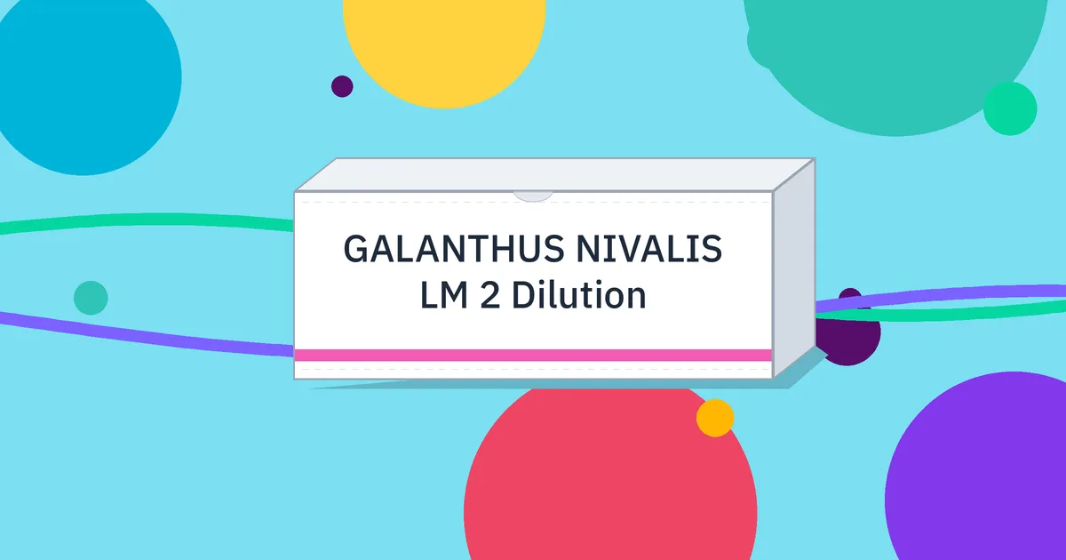 Symbolbild: Packung mit der Aufschrift GALANTHUS NIVALIS LM 2 Dilution (PZN 13494682) – Verfügbarkeit und Bezug in Apotheken in Frankfurt am Main