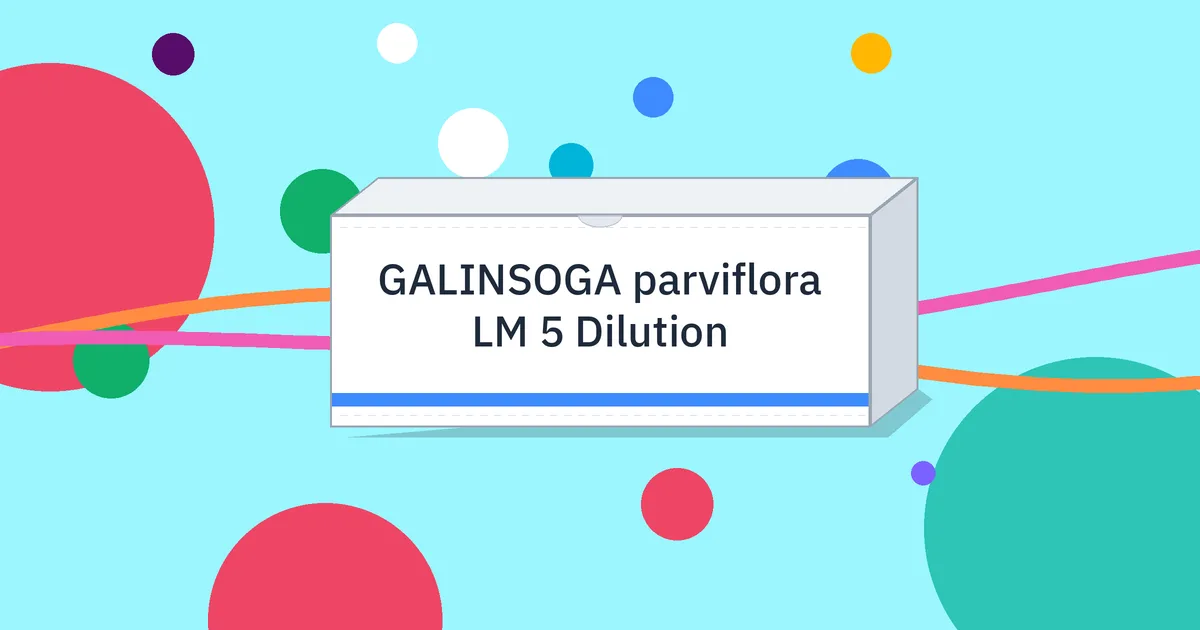 Symbolbild: Packung mit der Aufschrift GALINSOGA parviflora LM 5 Dilution (PZN 13496563) – Verfügbarkeit und Bezug in Apotheken in Frankfurt am Main