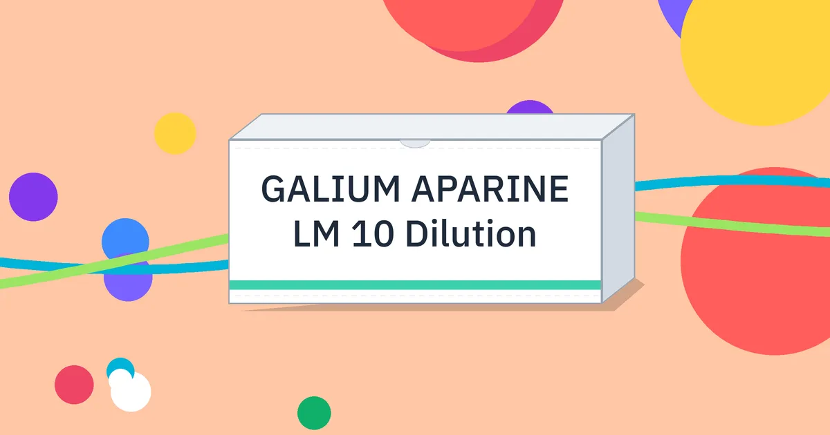 Symbolbild: Packung mit der Aufschrift GALIUM APARINE LM 10 Dilution (PZN 13497108) – Verfügbarkeit und Bezug in Apotheken in Frankfurt am Main