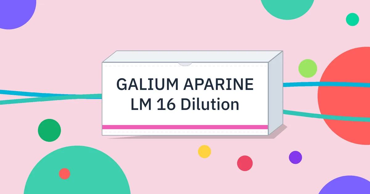 Symbolbild: Packung mit der Aufschrift GALIUM APARINE LM 16 Dilution (PZN 13497172) – Verfügbarkeit und Bezug in Apotheken in Frankfurt am Main