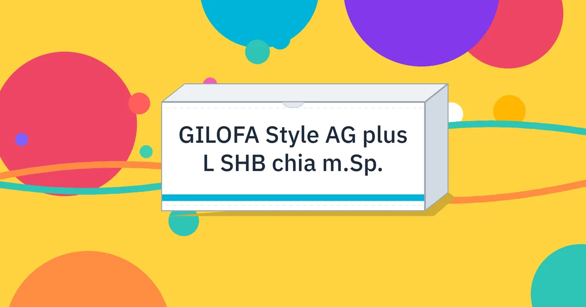 Symbolbild: Packung mit der Aufschrift GILOFA Style AG plus L SHB chia m.Sp. (PZN 16727980) – Verfügbarkeit und Bezug in Apotheken in Frankfurt am Main