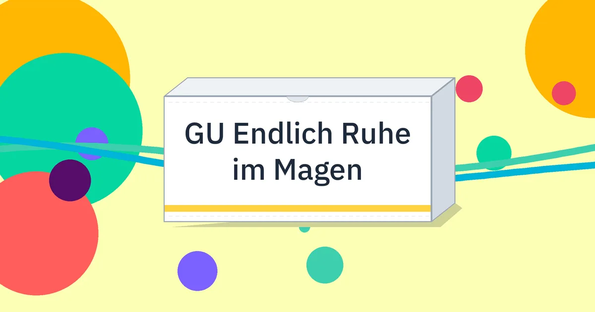Symbolbild: Packung mit der Aufschrift GU Endlich Ruhe im Magen (PZN 18166770) – Verfügbarkeit und Bezug in Apotheken in Frankfurt am Main
