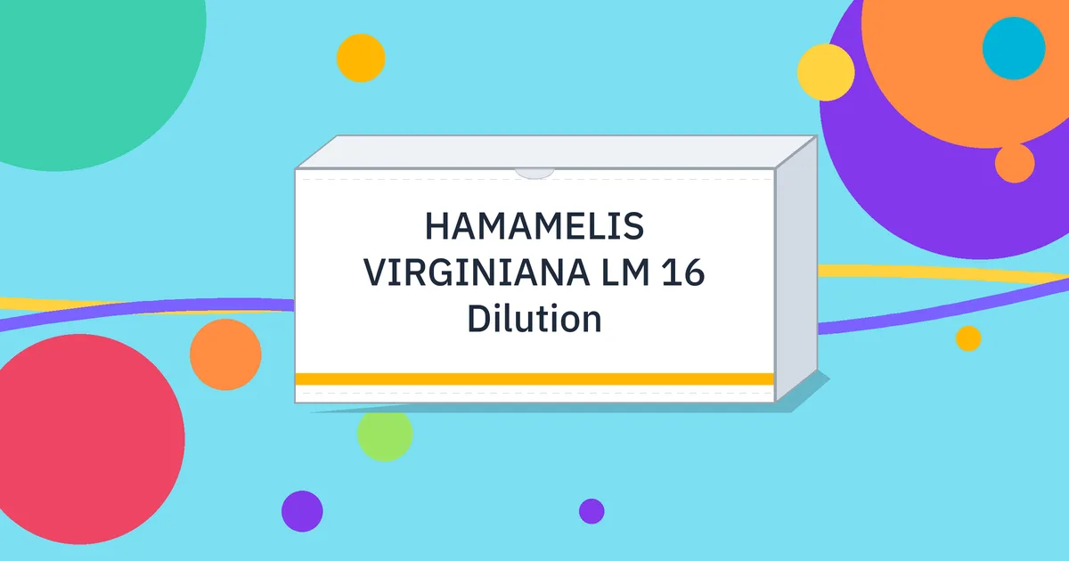 Symbolbild: Packung mit der Aufschrift HAMAMELIS VIRGINIANA LM 16 Dilution (PZN 12884458) – Verfügbarkeit und Bezug in Apotheken in Frankfurt am Main