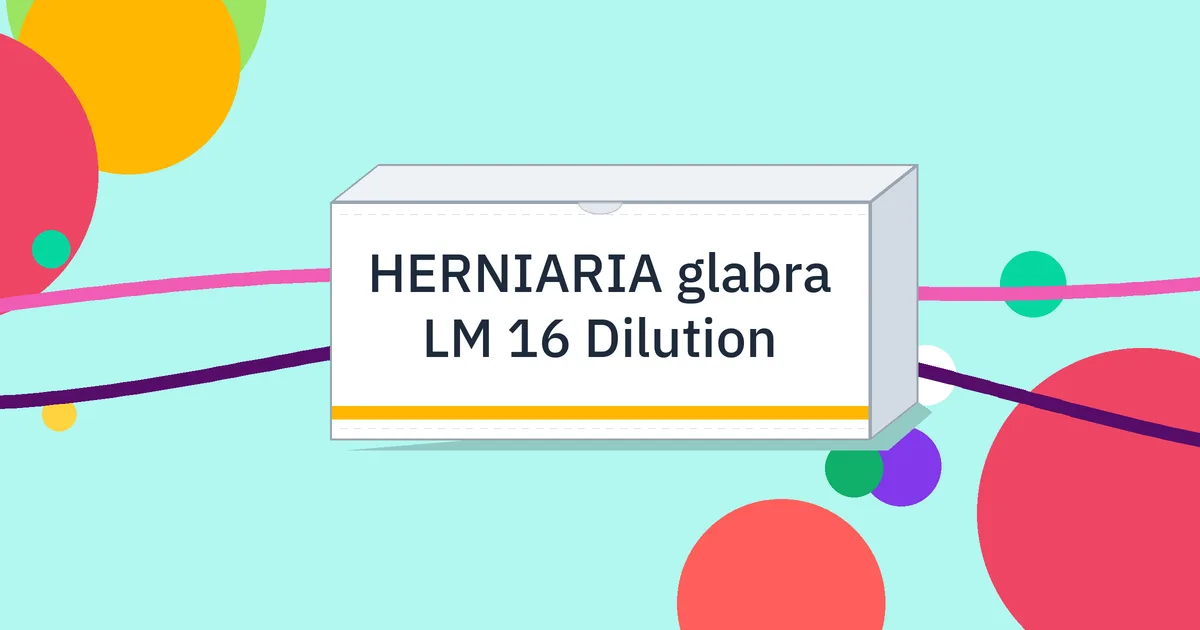 Symbolbild: Packung mit der Aufschrift HERNIARIA glabra LM 16 Dilution (PZN 13553060) – Verfügbarkeit und Bezug in Apotheken in Frankfurt am Main