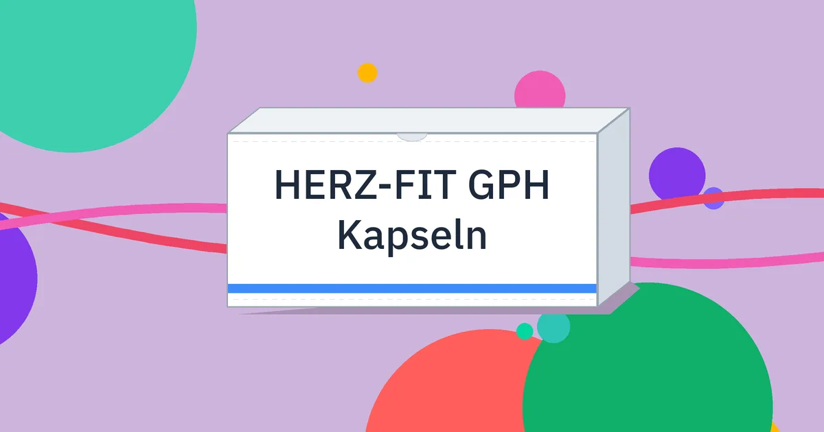 Symbolbild: Packung mit der Aufschrift HERZ-FIT GPH Kapseln (PZN 00957927) – Verfügbarkeit und Bezug in Apotheken in Frankfurt am Main