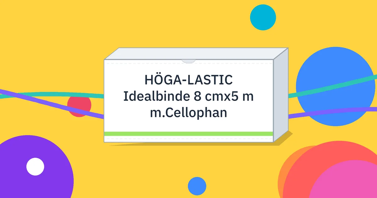 Symbolbild: Packung mit der Aufschrift HÖGA-LASTIC Idealbinde 8 cmx5 m m.Cellophan (PZN 04401144) – Verfügbarkeit und Bezug in Apotheken in Frankfurt am Main