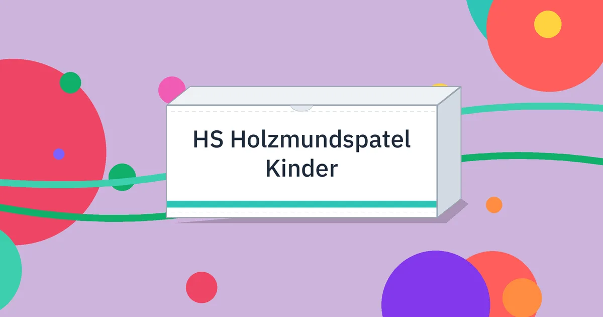 Symbolbild: Packung mit der Aufschrift HS Holzmundspatel Kinder (PZN 06436158) – Verfügbarkeit und Bezug in Apotheken in Frankfurt am Main