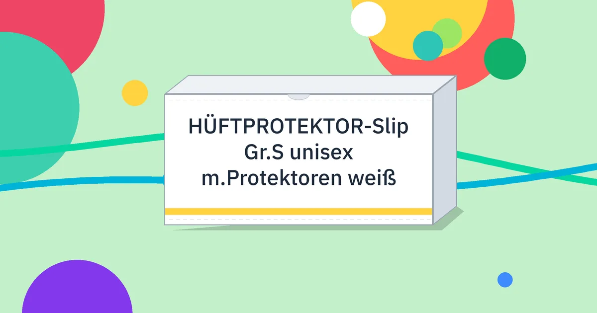 Symbolbild: Packung mit der Aufschrift HÜFTPROTEKTOR-Slip Gr.S unisex m.Protektoren weiß (PZN 14268031) – Verfügbarkeit und Bezug in Apotheken in Frankfurt am Main