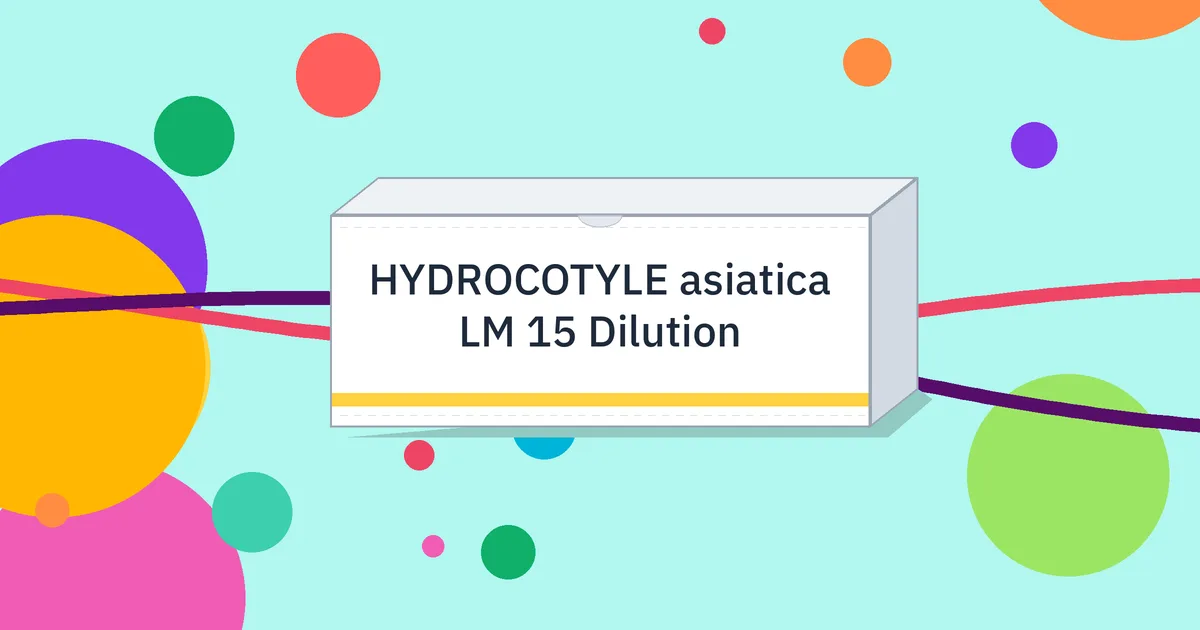 Symbolbild: Packung mit der Aufschrift HYDROCOTYLE asiatica LM 15 Dilution (PZN 13556816) – Verfügbarkeit und Bezug in Apotheken in Frankfurt am Main