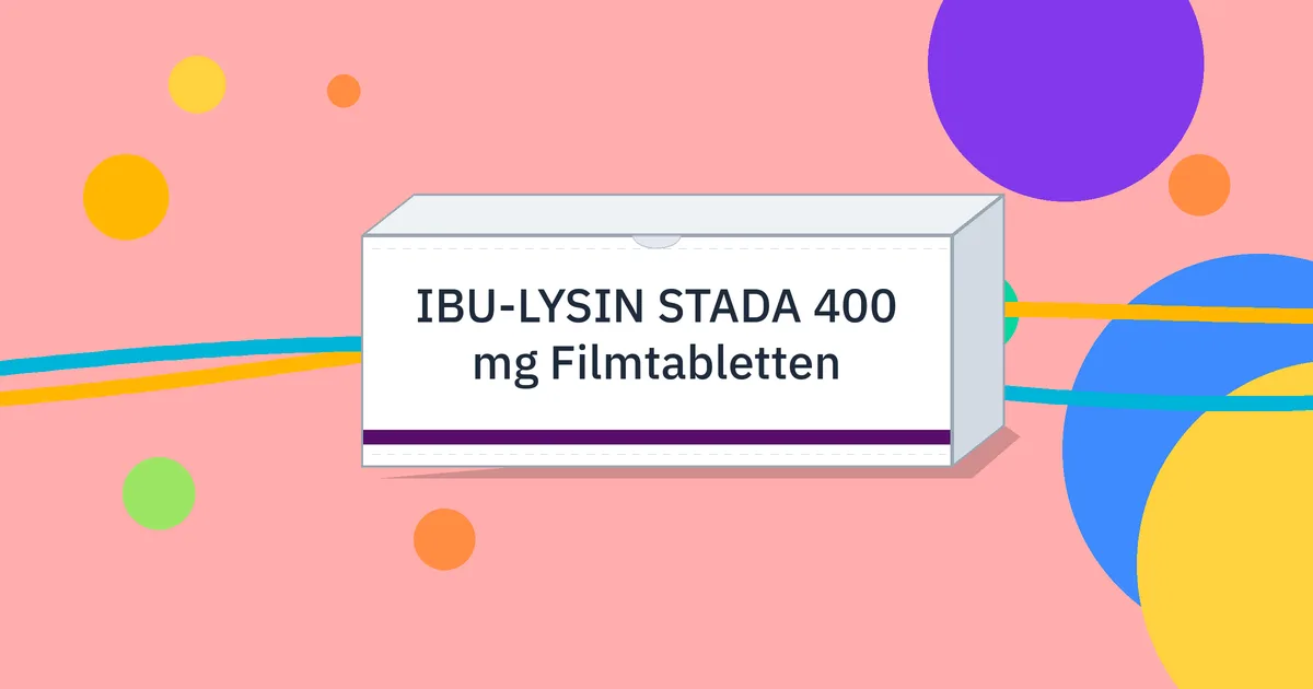 Symbolbild: Packung mit der Aufschrift IBU-LYSIN STADA 400 mg Filmtabletten (PZN 17855071) – Verfügbarkeit und Bezug in Apotheken in Frankfurt am Main