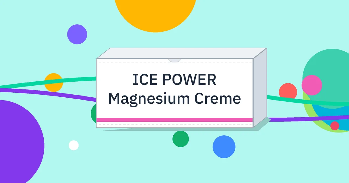 Symbolbild: Packung mit der Aufschrift ICE POWER Magnesium Creme (PZN 11605031) – Verfügbarkeit und Bezug in Apotheken in Frankfurt am Main