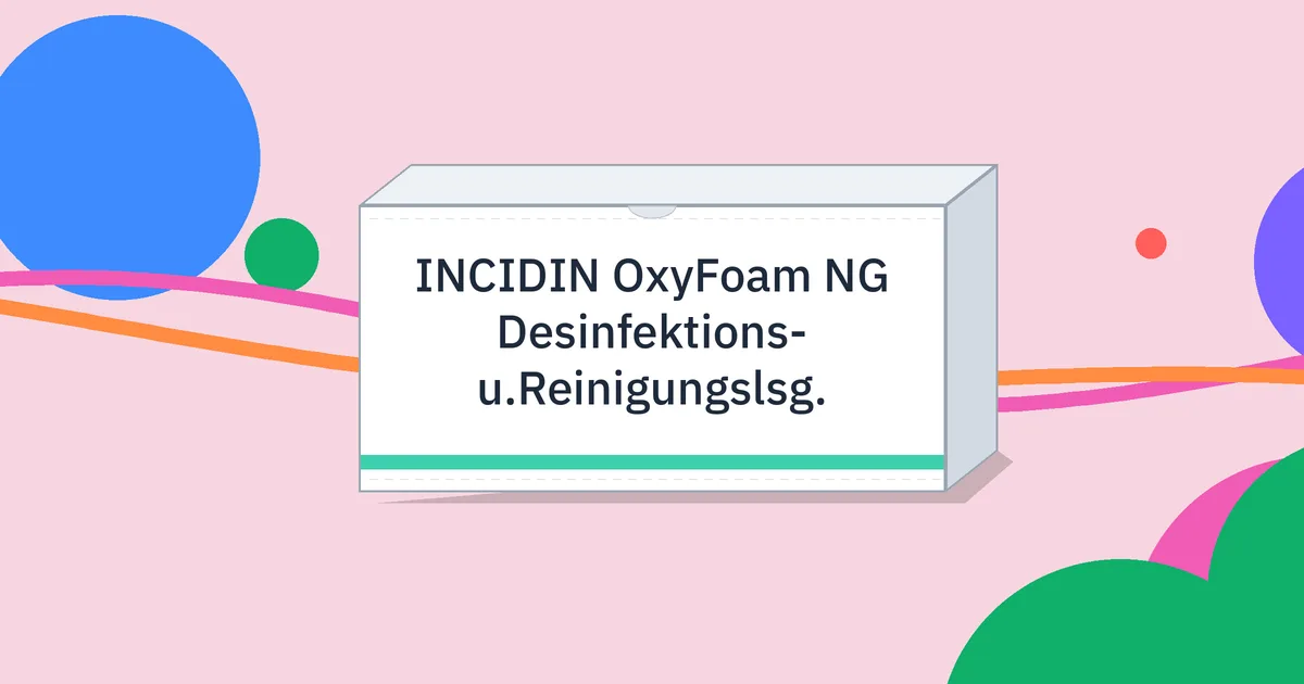 Symbolbild: Packung mit der Aufschrift INCIDIN OxyFoam NG Desinfektions- u.Reinigungslsg. (PZN 18037452) – Verfügbarkeit und Bezug in Apotheken in Frankfurt am Main