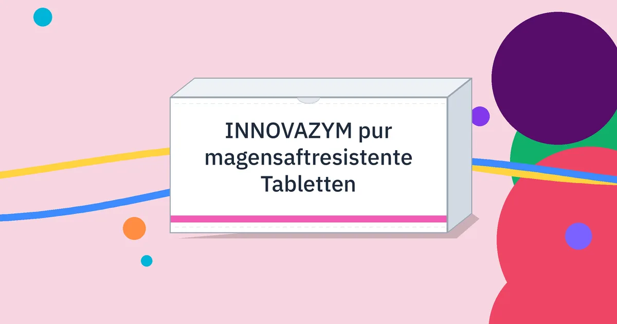 Symbolbild: Packung mit der Aufschrift INNOVAZYM pur magensaftresistente Tabletten (PZN 11885473) – Verfügbarkeit und Bezug in Apotheken in Frankfurt am Main