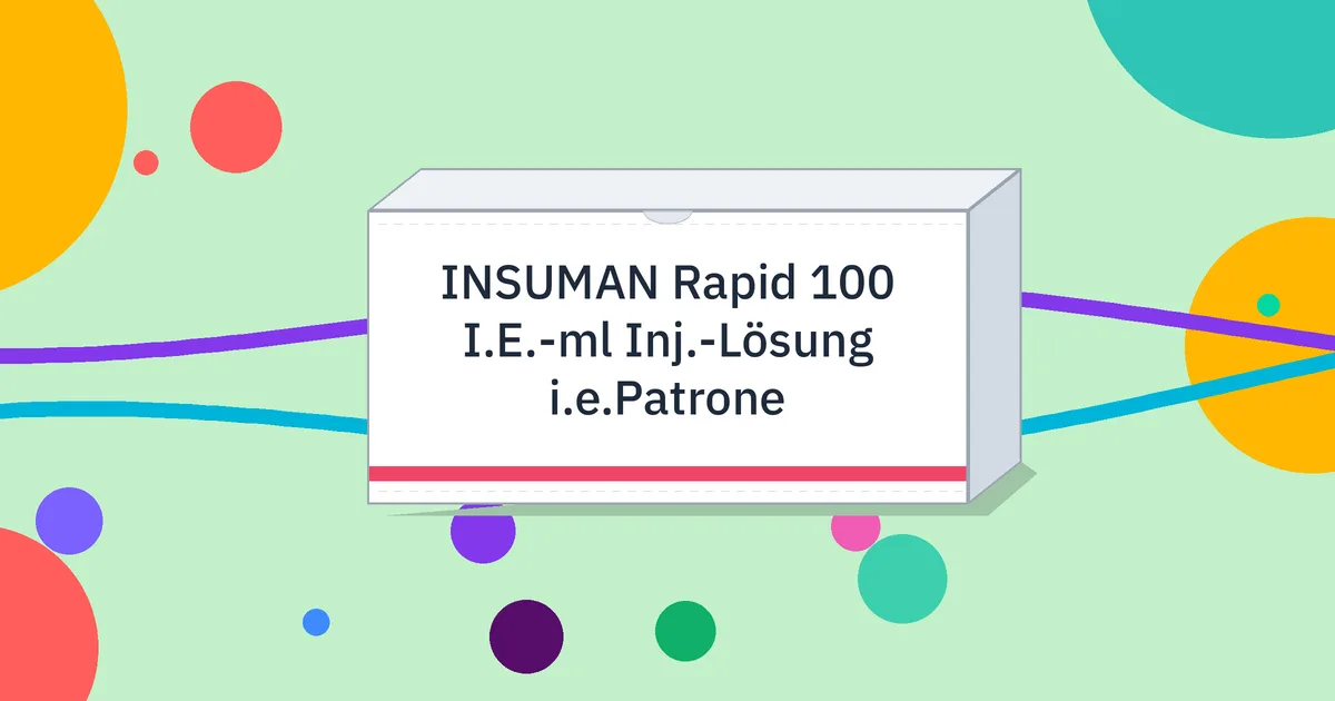 Symbolbild: Packung mit der Aufschrift INSUMAN Rapid 100 I.E.-ml Inj.-Lösung i.e.Patrone (PZN 07629994) – Verfügbarkeit und Bezug in Apotheken in Frankfurt am Main