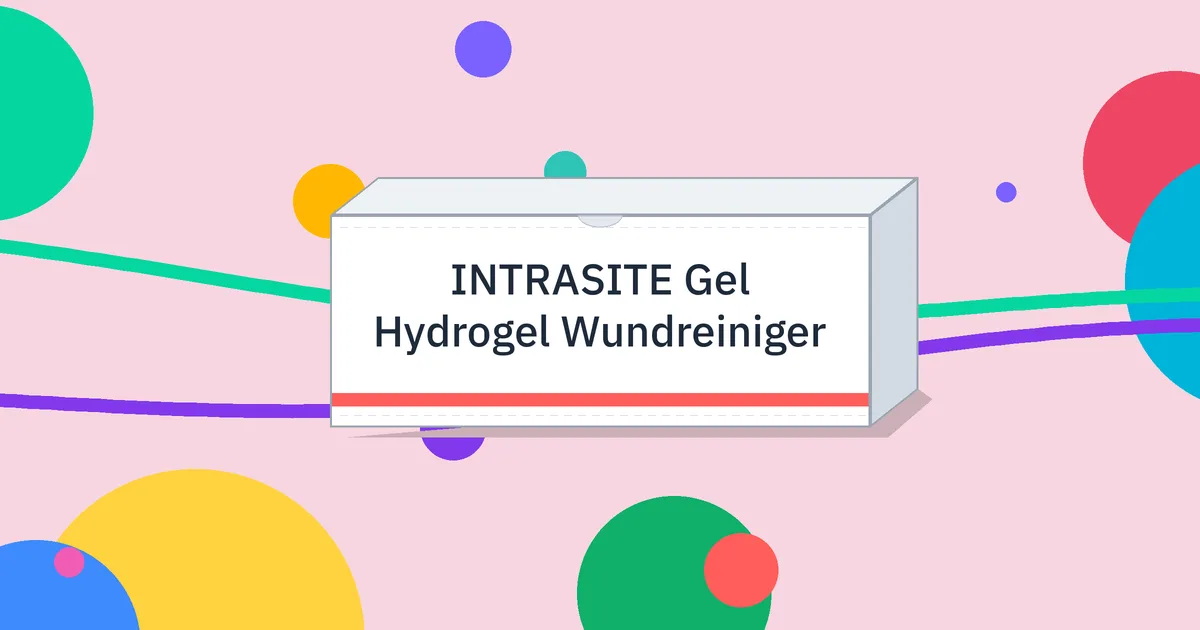 Symbolbild: Packung mit der Aufschrift INTRASITE Gel Hydrogel Wundreiniger (PZN 19685673) – Verfügbarkeit und Bezug in Apotheken in Frankfurt am Main