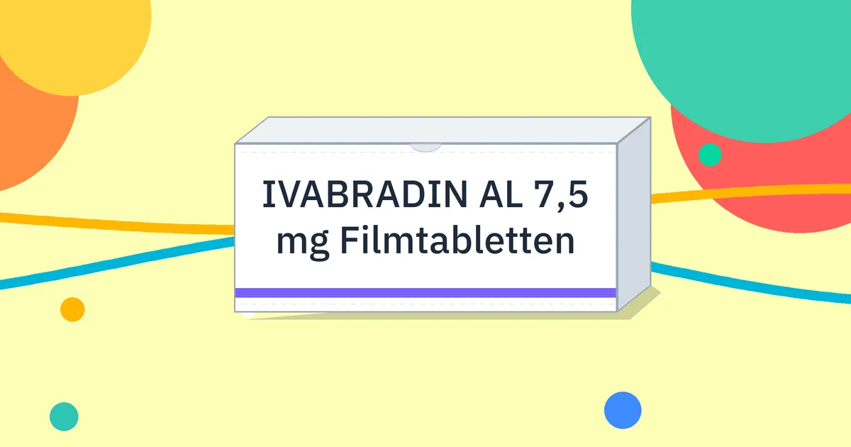 Symbolbild: Packung mit der Aufschrift IVABRADIN AL 7,5 mg Filmtabletten (PZN 13813609) – Verfügbarkeit und Bezug in Apotheken in Frankfurt am Main