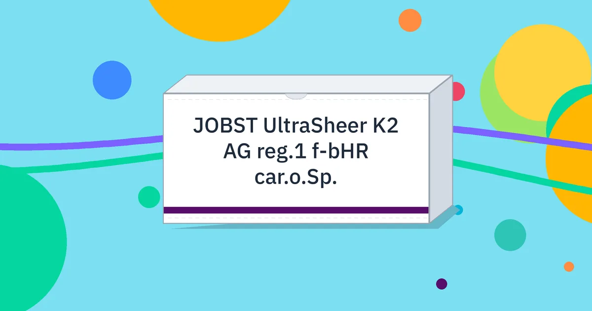 Symbolbild: Packung mit der Aufschrift JOBST UltraSheer K2 AG reg.1 f-bHR car.o.Sp. (PZN 11259764) – Verfügbarkeit und Bezug in Apotheken in Frankfurt am Main