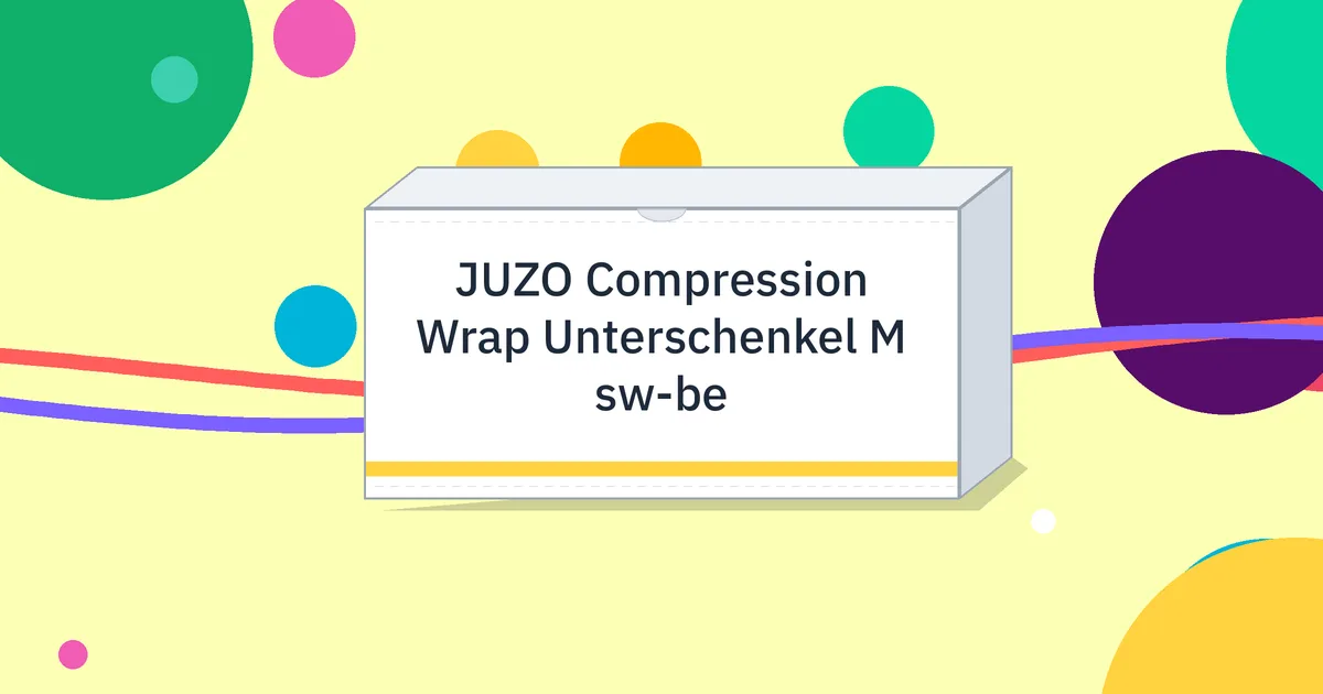 Symbolbild: Packung mit der Aufschrift JUZO Compression Wrap Unterschenkel M sw-be (PZN 13580594) – Verfügbarkeit und Bezug in Apotheken in Frankfurt am Main