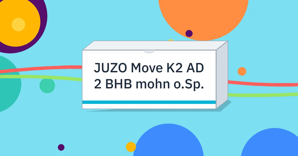 Symbolbild: Packung mit der Aufschrift JUZO Move K2 AD 2 BHB mohn o.Sp. (PZN 18539975) – Verfügbarkeit und Bezug in Apotheken in Frankfurt am Main