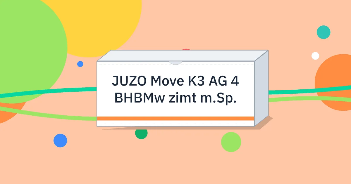 Symbolbild: Packung mit der Aufschrift JUZO Move K3 AG 4 BHBMw zimt m.Sp. (PZN 18576309) – Verfügbarkeit und Bezug in Apotheken in Frankfurt am Main
