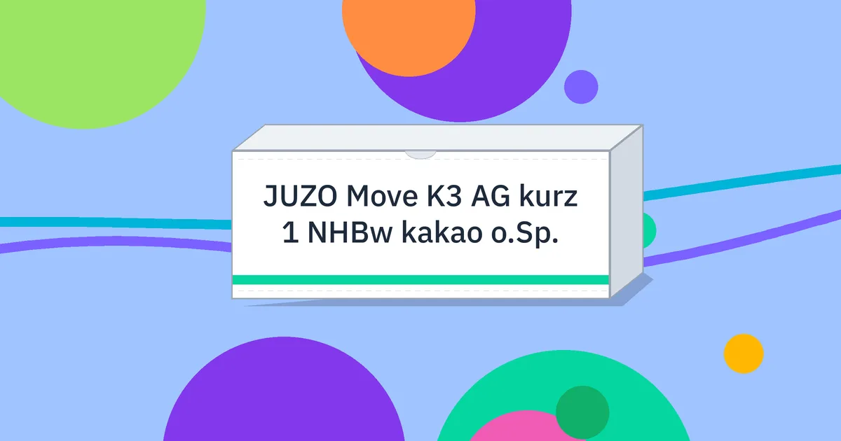 Symbolbild: Packung mit der Aufschrift JUZO Move K3 AG kurz 1 NHBw kakao o.Sp. (PZN 18592432) – Verfügbarkeit und Bezug in Apotheken in Frankfurt am Main