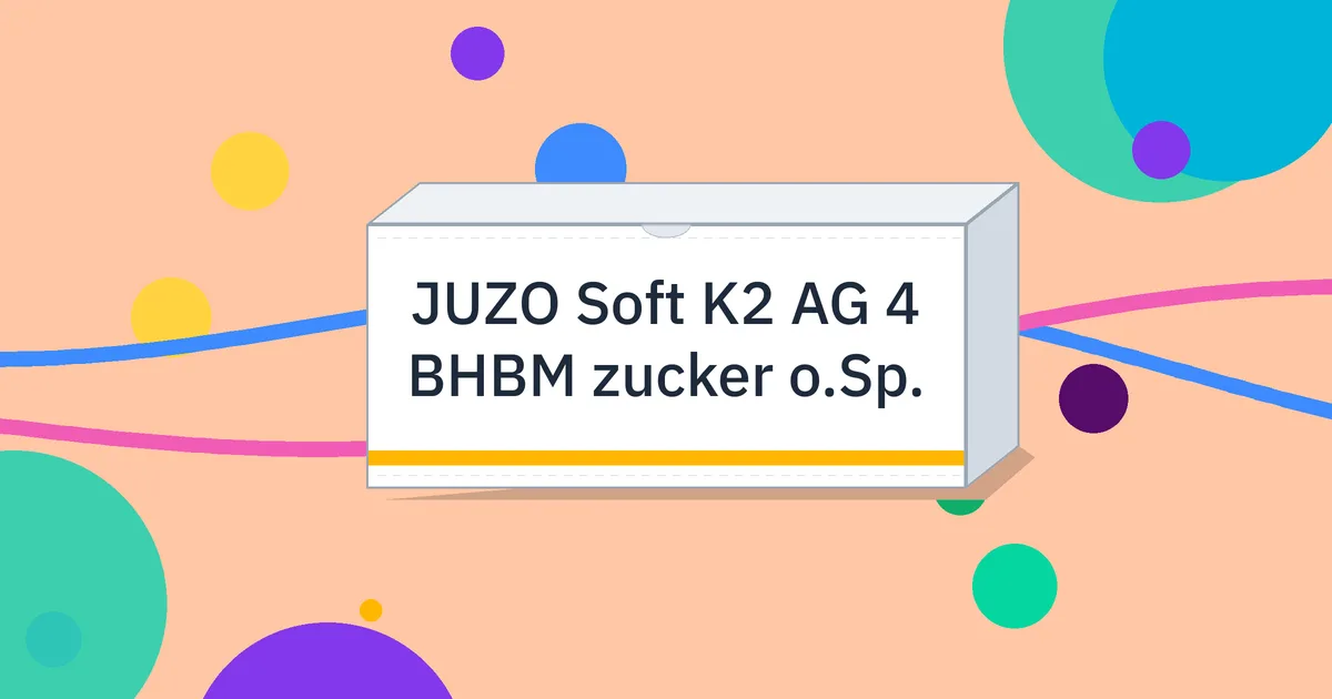 Symbolbild: Packung mit der Aufschrift JUZO Soft K2 AG 4 BHBM zucker o.Sp. (PZN 14860686) – Verfügbarkeit und Bezug in Apotheken in Frankfurt am Main