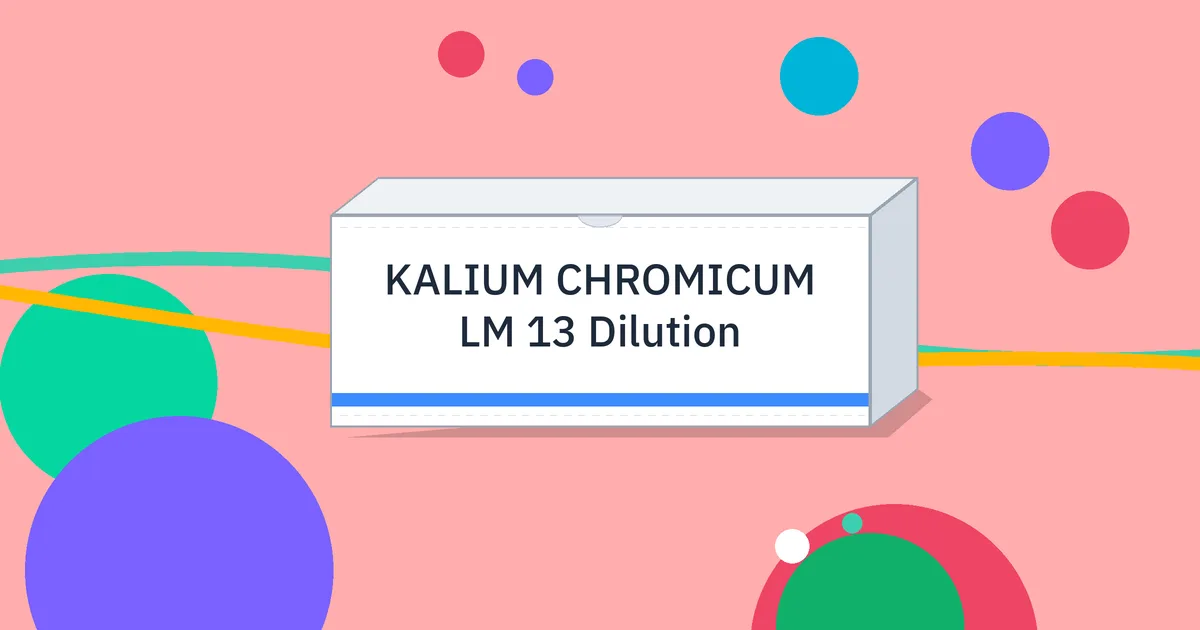 Symbolbild: Packung mit der Aufschrift KALIUM CHROMICUM LM 13 Dilution (PZN 12919211) – Verfügbarkeit und Bezug in Apotheken in Frankfurt am Main