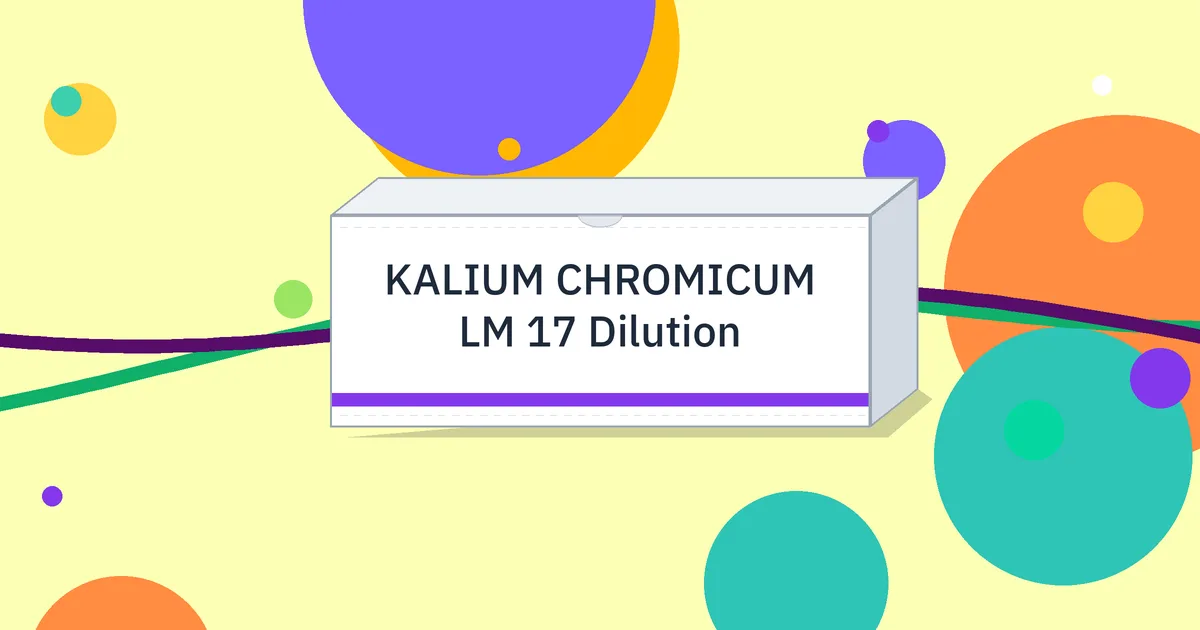 Symbolbild: Packung mit der Aufschrift KALIUM CHROMICUM LM 17 Dilution (PZN 12919257) – Verfügbarkeit und Bezug in Apotheken in Frankfurt am Main