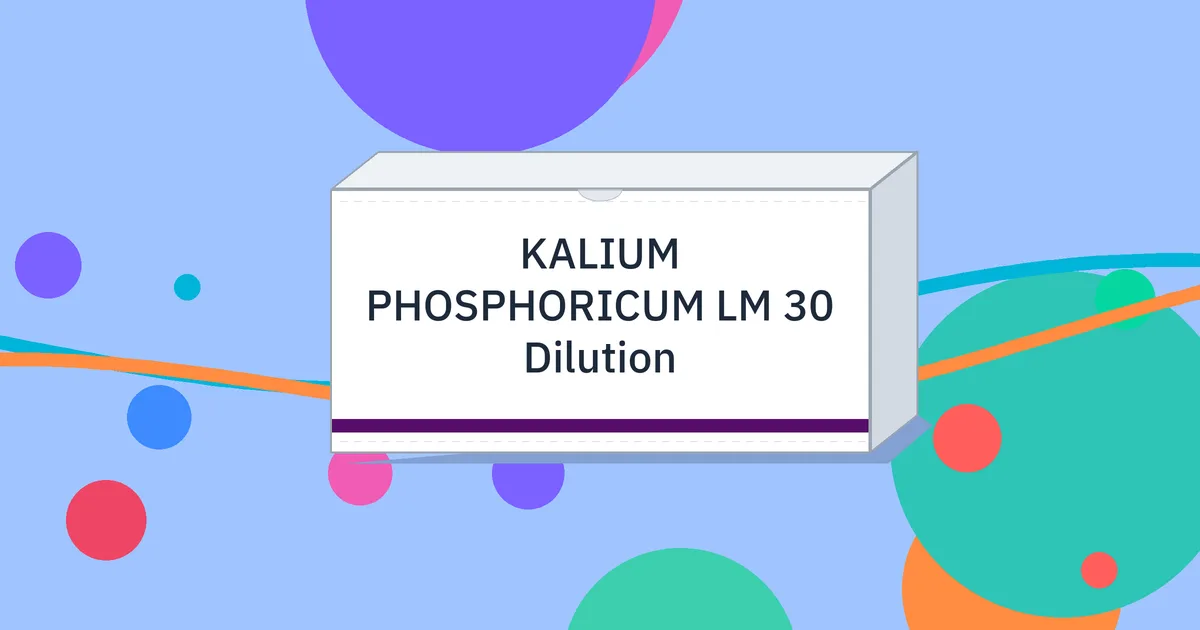Symbolbild: Packung mit der Aufschrift KALIUM PHOSPHORICUM LM 30 Dilution (PZN 07540828) – Verfügbarkeit und Bezug in Apotheken in Frankfurt am Main