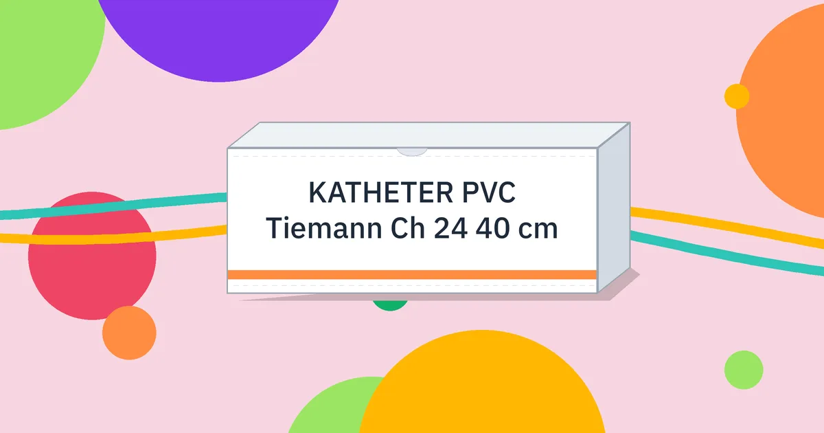 Symbolbild: Packung mit der Aufschrift KATHETER PVC Tiemann Ch 24 40 cm (PZN 10085150) – Verfügbarkeit und Bezug in Apotheken in Frankfurt am Main