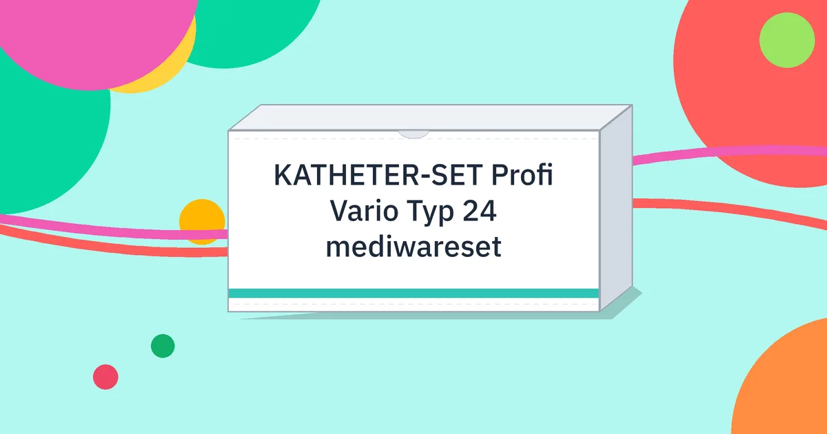 Symbolbild: Packung mit der Aufschrift KATHETER-SET Profi Vario Typ 24 mediwareset (PZN 19471110) – Verfügbarkeit und Bezug in Apotheken in Frankfurt am Main