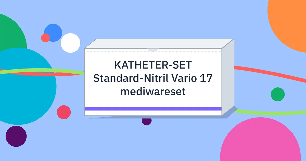 Symbolbild: Packung mit der Aufschrift KATHETER-SET Standard-Nitril Vario 17 mediwareset (PZN 19470990) – Verfügbarkeit und Bezug in Apotheken in Frankfurt am Main