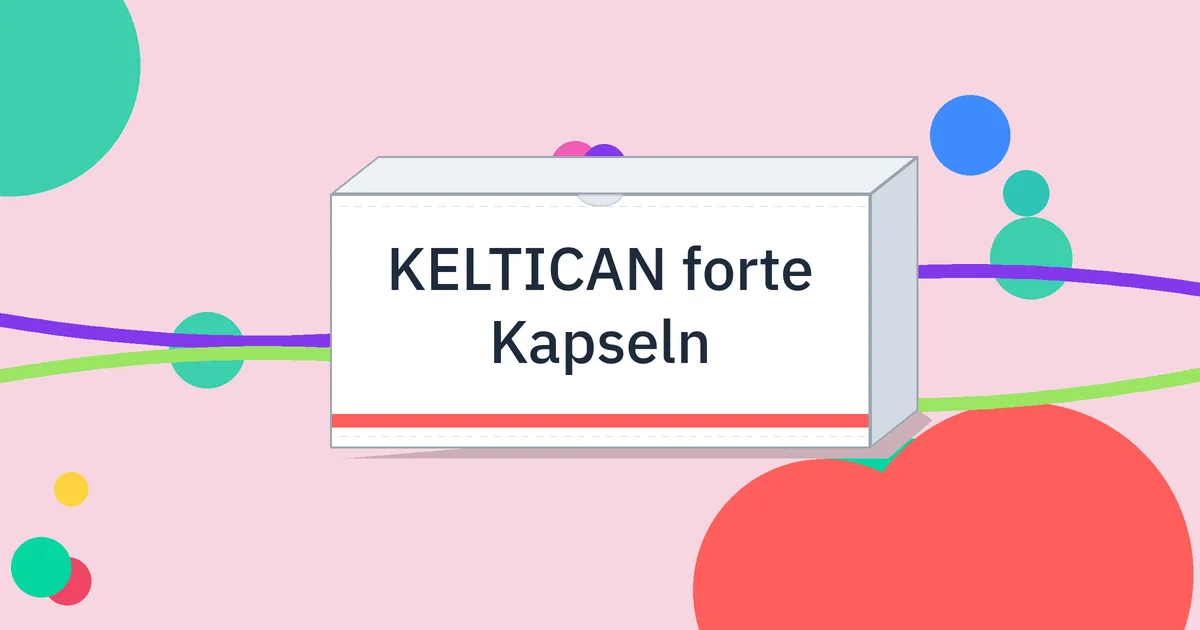 Symbolbild: Packung mit der Aufschrift KELTICAN forte Kapseln (PZN 14352754) – Verfügbarkeit und Bezug in Apotheken in Frankfurt am Main