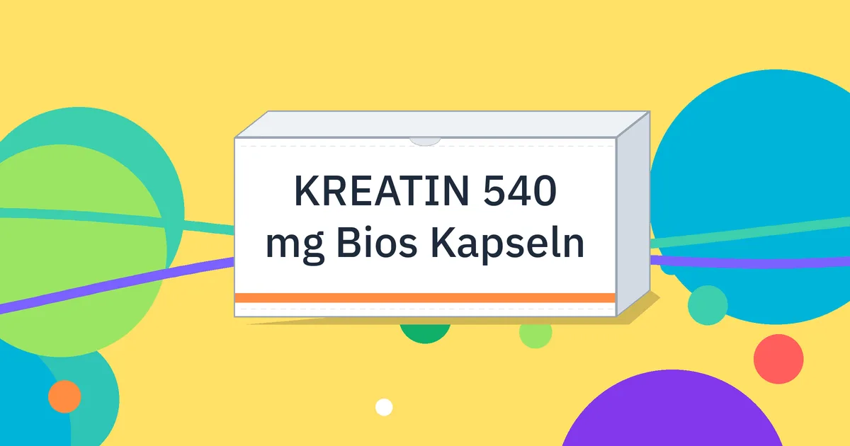Symbolbild: Packung mit der Aufschrift KREATIN 540 mg Bios Kapseln (PZN 09324690) – Verfügbarkeit und Bezug in Apotheken in Frankfurt am Main