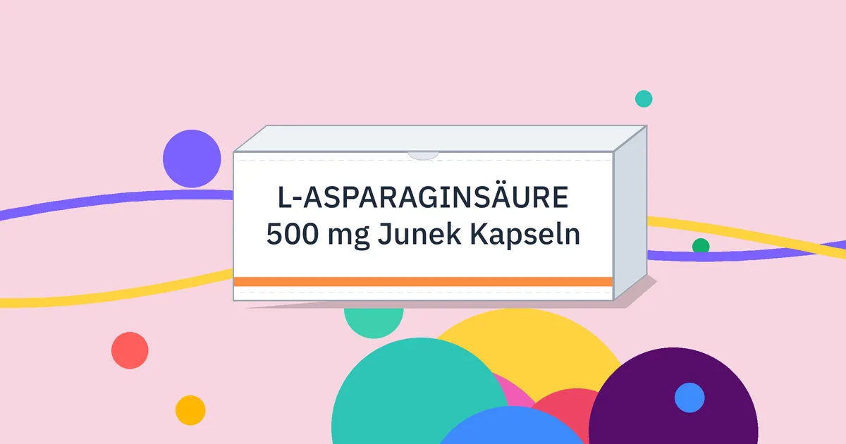 Symbolbild: Packung mit der Aufschrift L-ASPARAGINSÄURE 500 mg Junek Kapseln (PZN 00132256) – Verfügbarkeit und Bezug in Apotheken in Frankfurt am Main