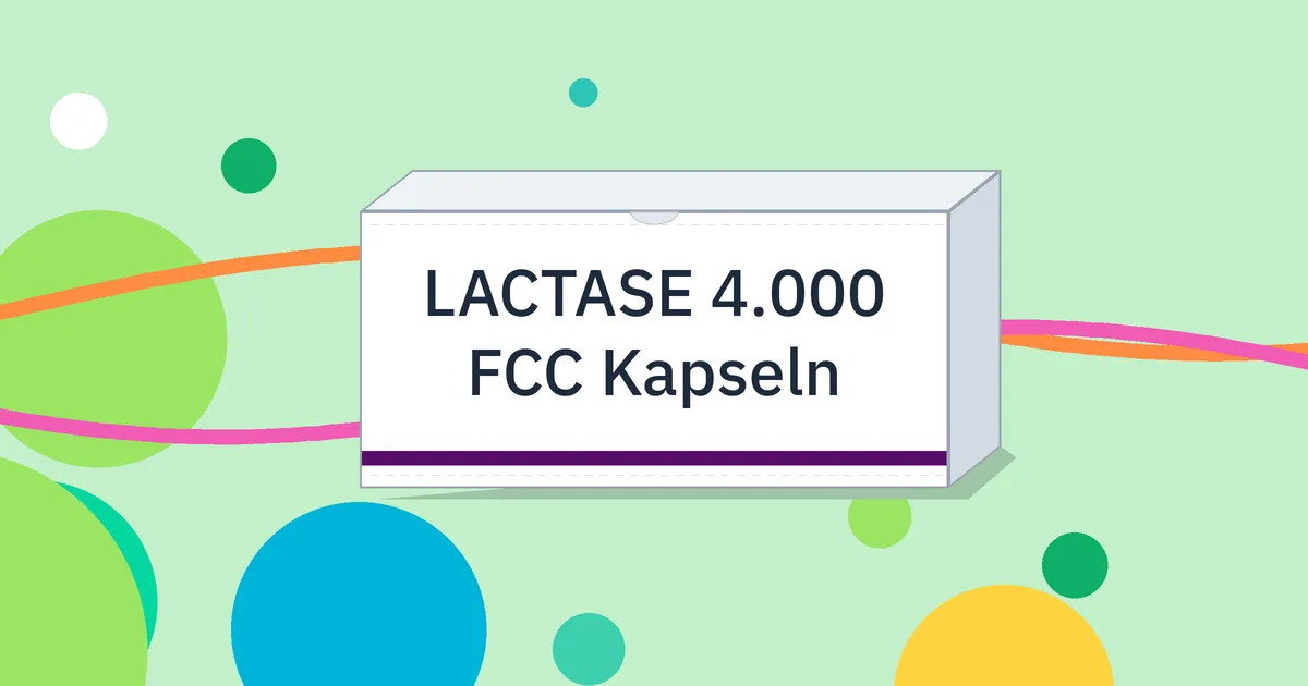 Symbolbild: Packung mit der Aufschrift LACTASE 4.000 FCC Kapseln (PZN 09631529) – Verfügbarkeit und Bezug in Apotheken in Frankfurt am Main