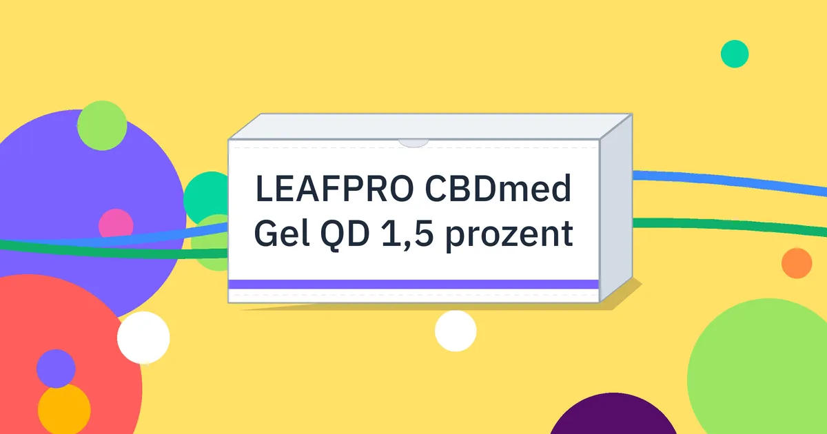 Symbolbild: Packung mit der Aufschrift LEAFPRO CBDmed Gel QD 1,5 prozent (PZN 18767682) – Verfügbarkeit und Bezug in Apotheken in Frankfurt am Main