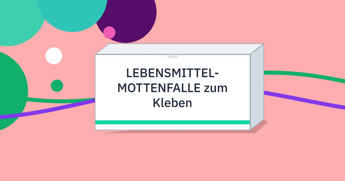 Symbolbild: Packung mit der Aufschrift LEBENSMITTEL-MOTTENFALLE zum Kleben (PZN 19666960) – Verfügbarkeit und Bezug in Apotheken in Frankfurt am Main
