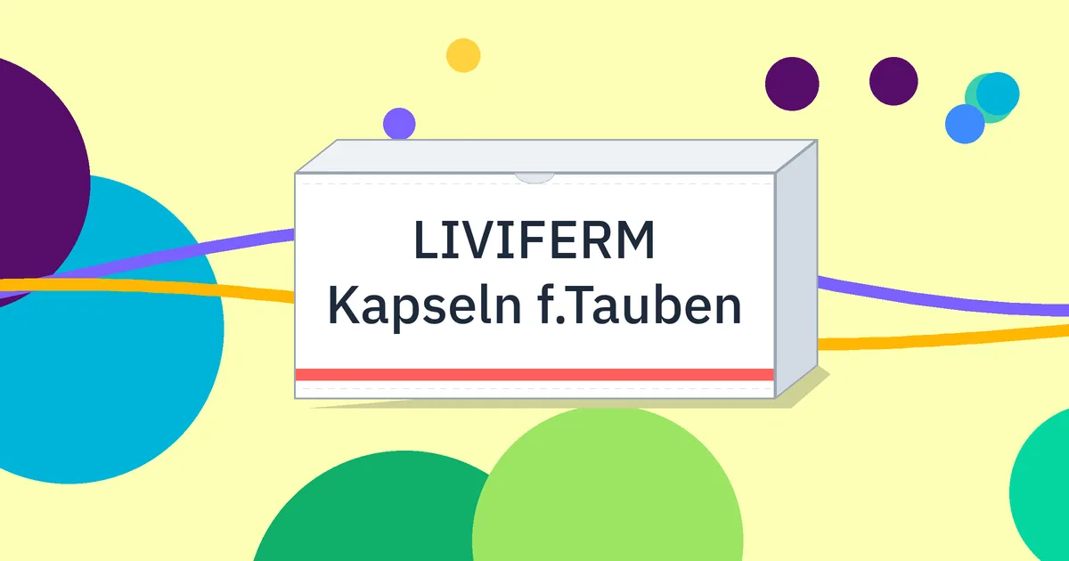 Symbolbild: Packung mit der Aufschrift LIVIFERM Kapseln f.Tauben (PZN 03923685) – Verfügbarkeit und Bezug in Apotheken in Frankfurt am Main