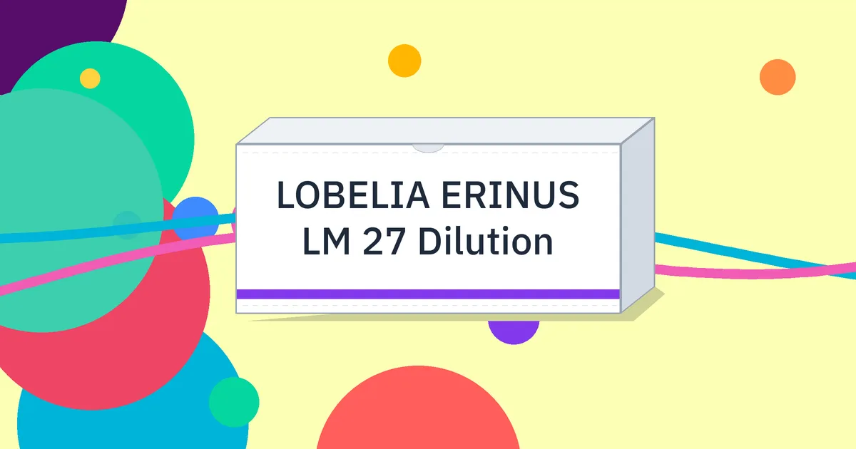 Symbolbild: Packung mit der Aufschrift LOBELIA ERINUS LM 27 Dilution (PZN 13533554) – Verfügbarkeit und Bezug in Apotheken in Frankfurt am Main