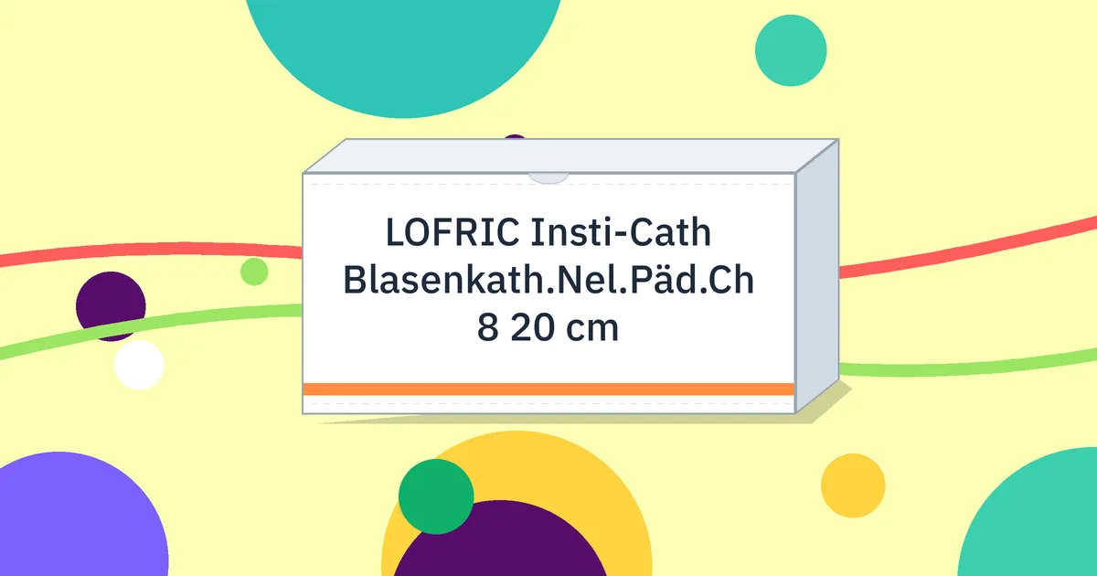 Symbolbild: Packung mit der Aufschrift LOFRIC Insti-Cath Blasenkath.Nel.Päd.Ch 8 20 cm (PZN 16671601) – Verfügbarkeit und Bezug in Apotheken in Frankfurt am Main