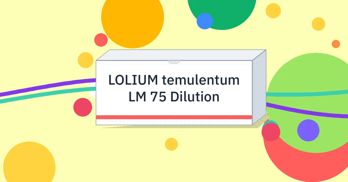 Symbolbild: Packung mit der Aufschrift LOLIUM temulentum LM 75 Dilution (PZN 13535493) – Verfügbarkeit und Bezug in Apotheken in Frankfurt am Main